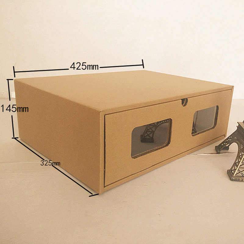 Kraft Drawer Cardboard Clothing Packaging Corrugated Shoe Box With ...